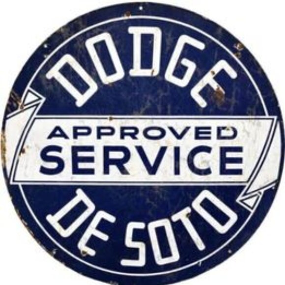 Wall Decor | Dodge Approved Service Desoto Metal Sign | Poshmark